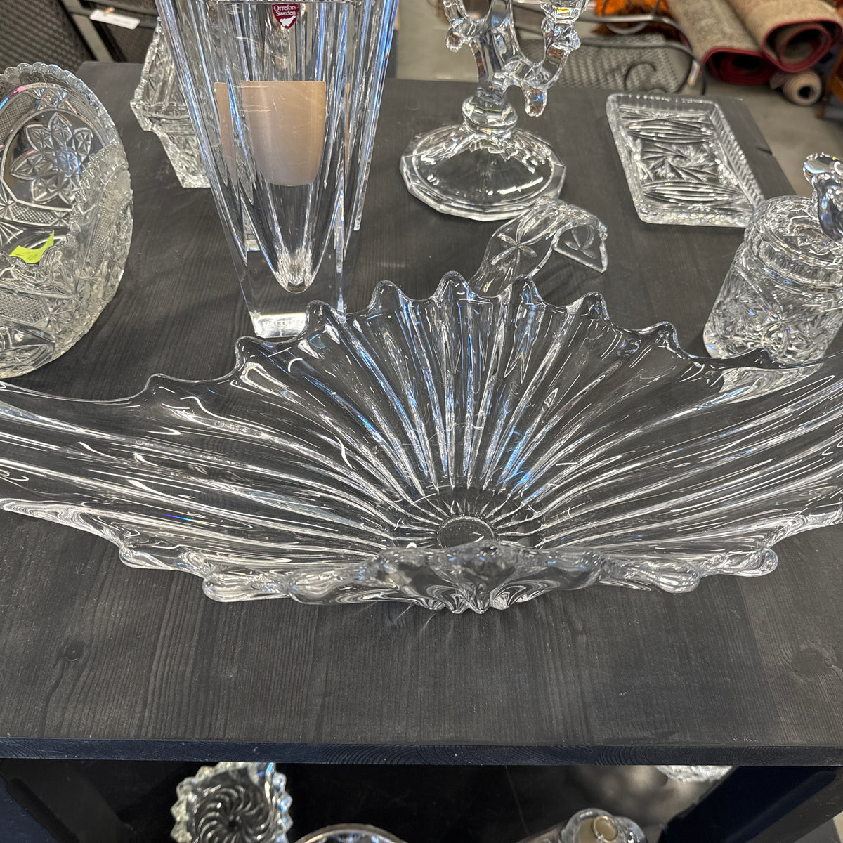 Franse fruitschaal kristal – Glunder